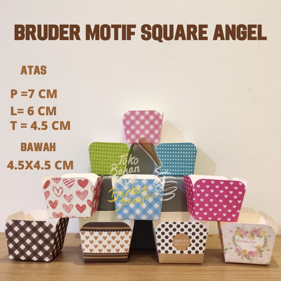 Jual PAPER CASE ROTI ( CUP MUFFIN KOTAK ) KERTAS BAKING BLUDER BRUDER ...