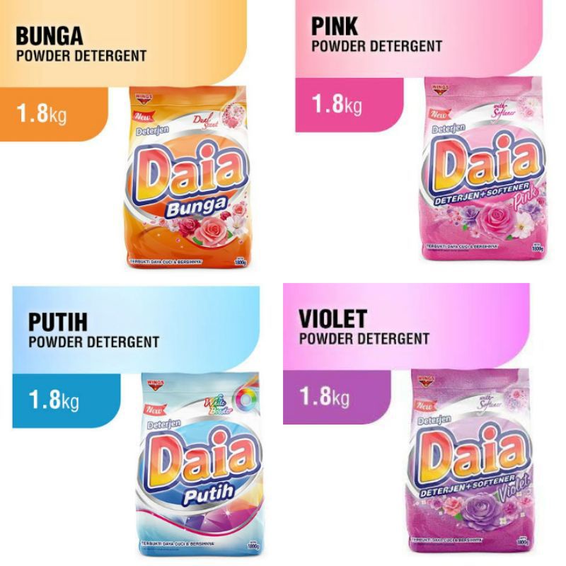 Jual Daia Deterjen Bubuk Varian 1,5 Kg | Shopee Indonesia