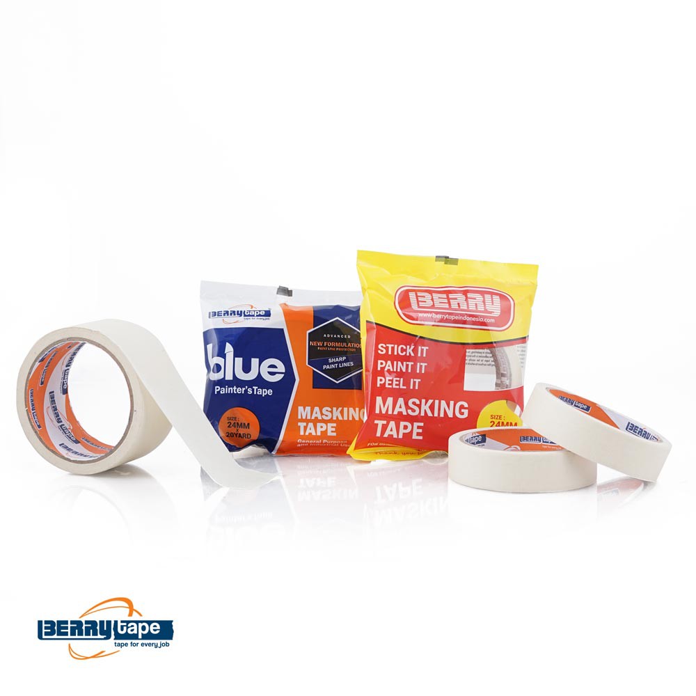 Jual Masking Tape Berry 24 mm x 20 yard ( 1 Inch ) Lakban Kertas ...