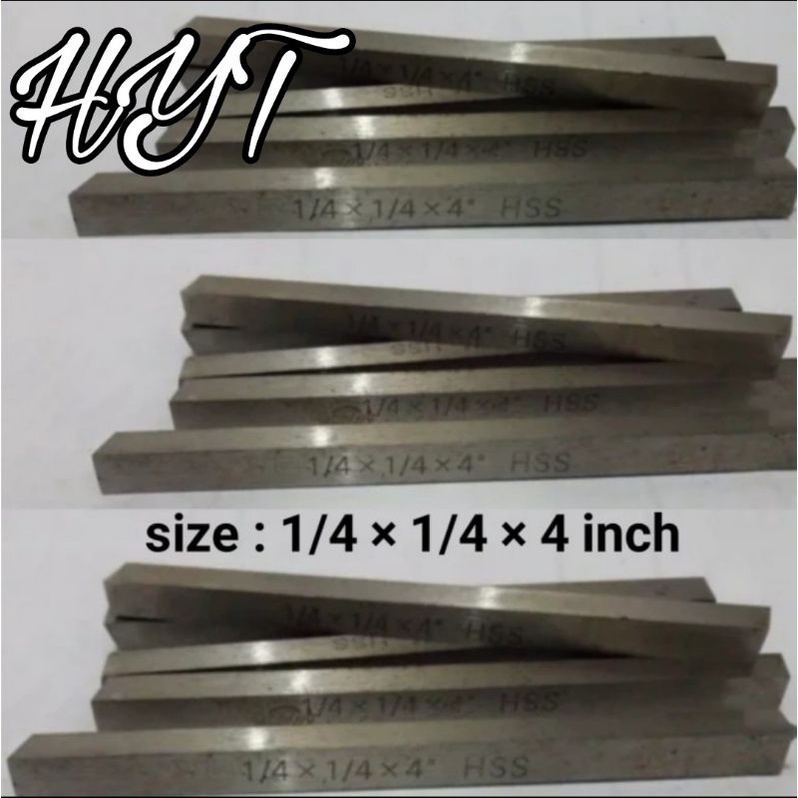 Jual Mata Pisau Bubut HSS 1/4 × 4 inch Pahat Bubut Hss Square Tool ...