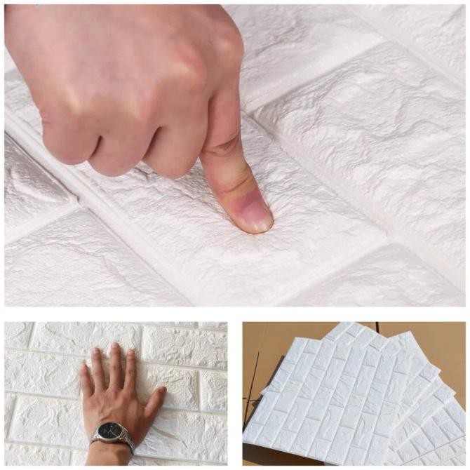 Jual 476 Wallpaper Foam 3D Bata Putih|White Brick Panel|Classic Brick ...