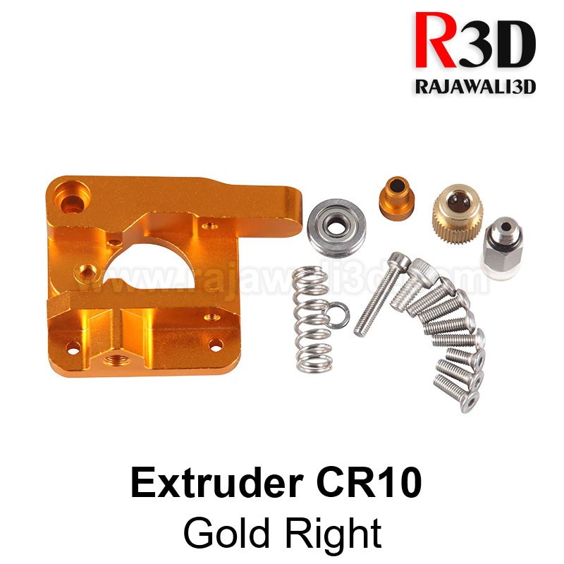 Jual MK8 Extruder Stand Aluminum Alloy Block Gold For CR10 Right Hand ...