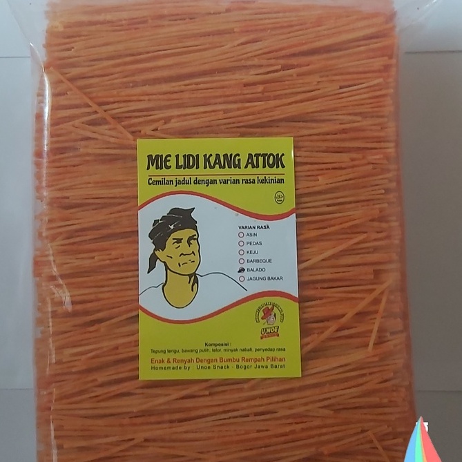 Jual Mie Lidi Kang Attok kiloan,1kg cemilan kekinian | Shopee Indonesia