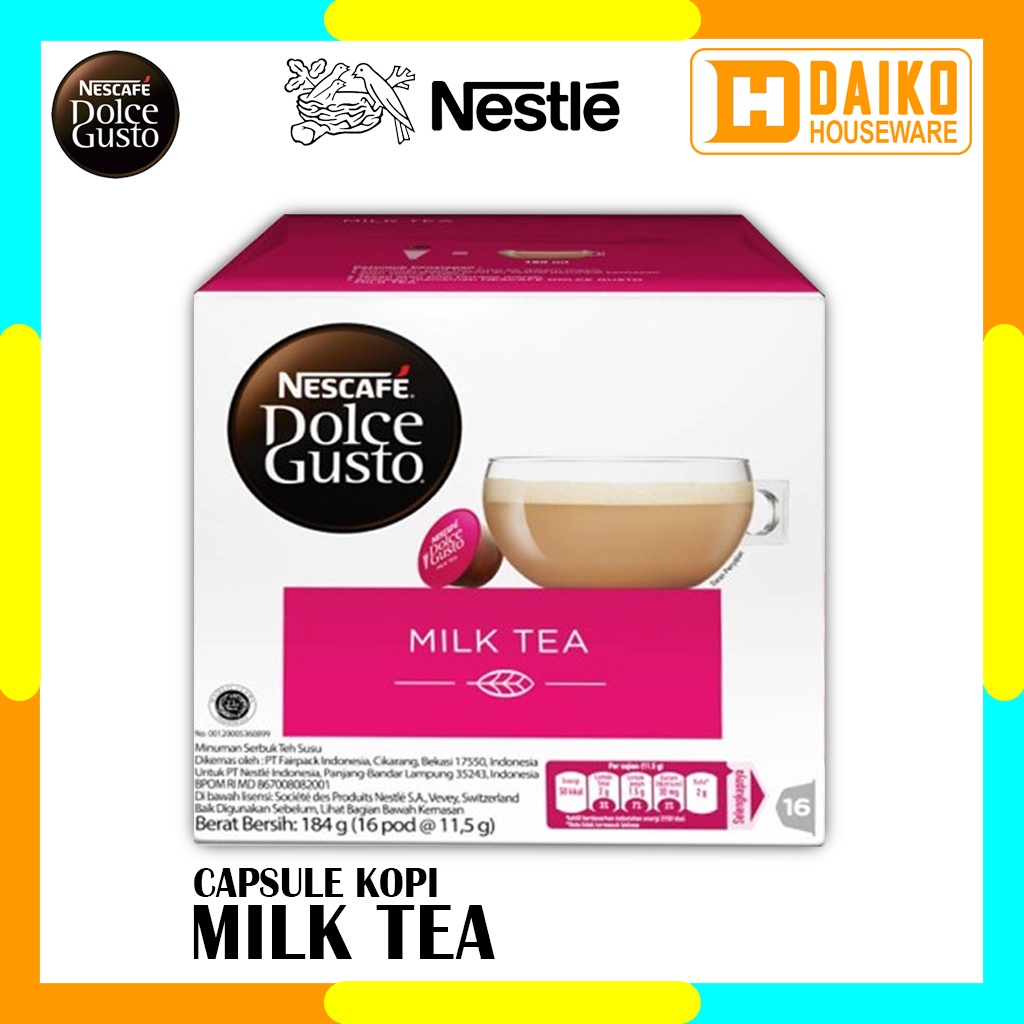 Jual Capsule NDG Nescafe Dolce Gusto MIlk Tea 1 Box Original Nestle ...