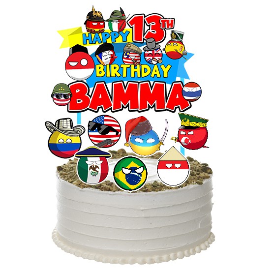 Jual Country Balls Topper Cake Birthday / Hiasan Kue Ulang Tahun ...