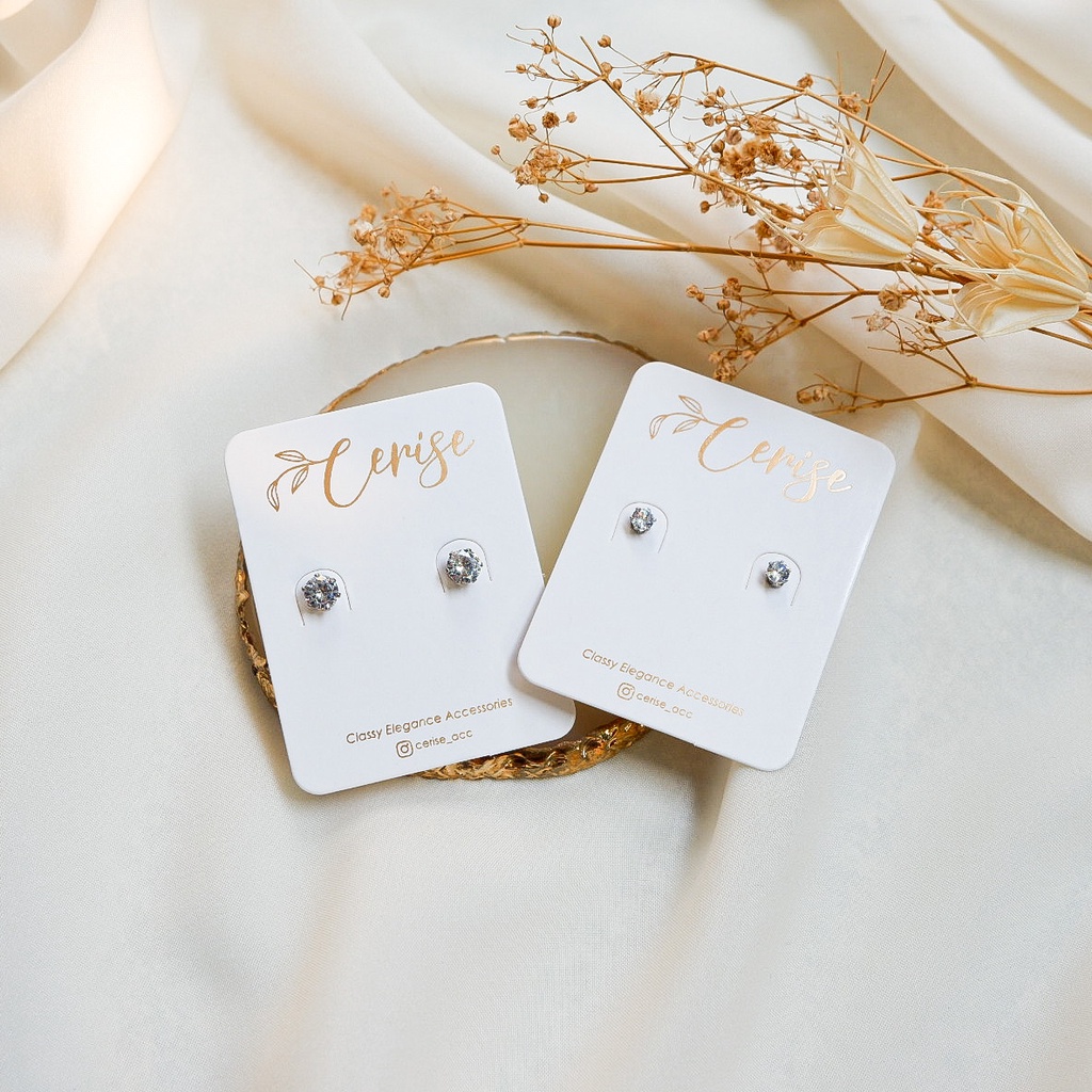 Jual Diamond Earrings | Anting tusuk monel baja putih anti karat cantik ...