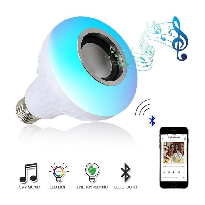 Jual Speaker Lampu LED Music BULB/APP Wireless Bluetooth | Shopee Indonesia