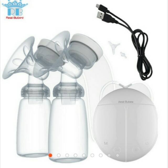 Jual Breast pump elektrik merk real bubbee (double pump) | Shopee Indonesia