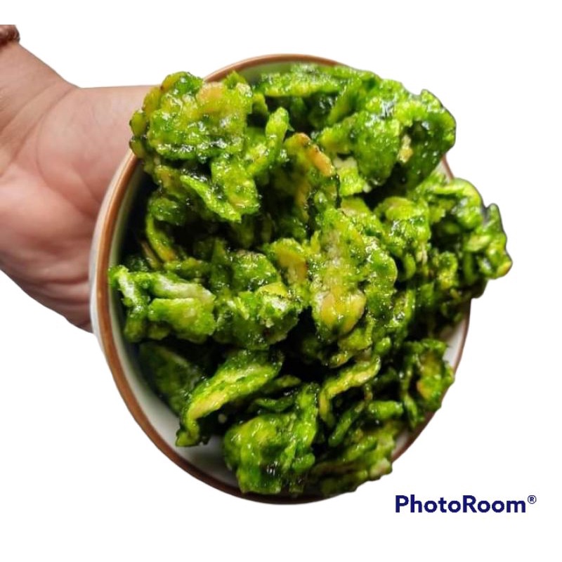 Jual ceplis belinjo balado hijau/jajan kekinian/makanan ringan/aneka ...