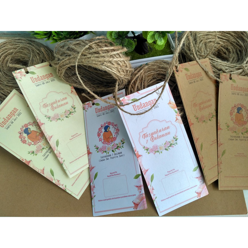 Jual Undangan Tasyakuran 7 Bulanan / 4 Bulanan / Tasyakuran Kehamilan ...