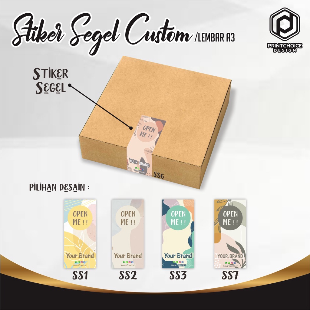 Jual Stiker Segel Box Hampers / Stiker Sticker Seal Kemasan Makanan ...