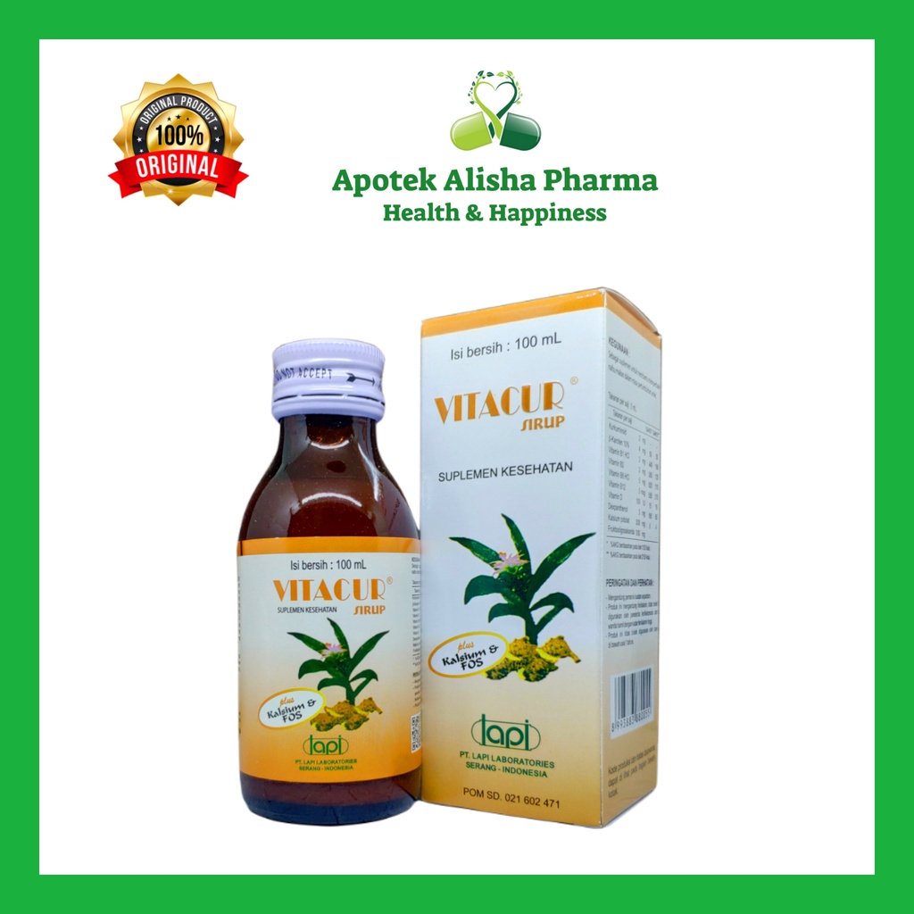 Jual Vitacur Sirup 100ml - Vitakur Curcuma Syrup Multivitamin Tumbuh ...