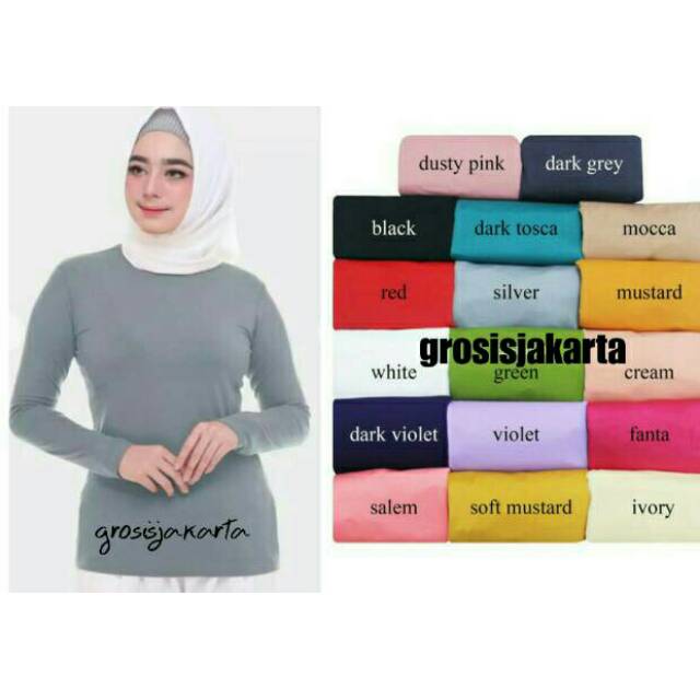 Jual Manset XXL Jumbo bahan Rayon / Inner wanita lengan panjang bahan ...