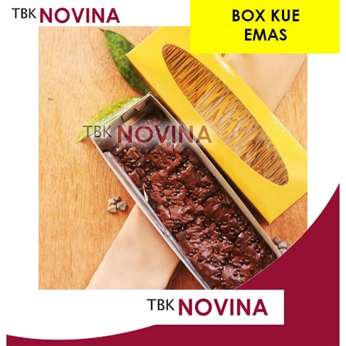 Jual KOTAK KUE EMAS PANJANG / BOX CAKE KUE TART GOLD / BOX KUE ULANG ...