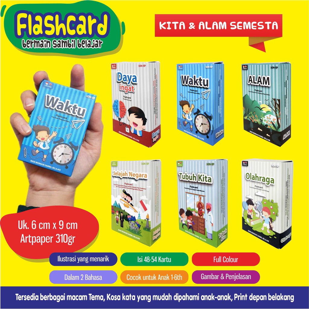 Jual Flash Card Edukasi Anak : Daya Ingat / Waktu / Alam / Jelajah ...