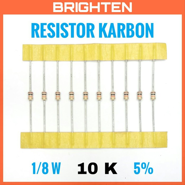 Jual Resistor Karbon KOA 10K Ohm 1/8 Watt 5% | Shopee Indonesia