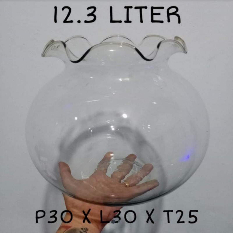 Jual AQUARIUM 12,3L - 7,2L- 3,7L - AQUARIUM BULAT KACA - AQUARIUM HIAS - AQUARIUM CUPANG ...