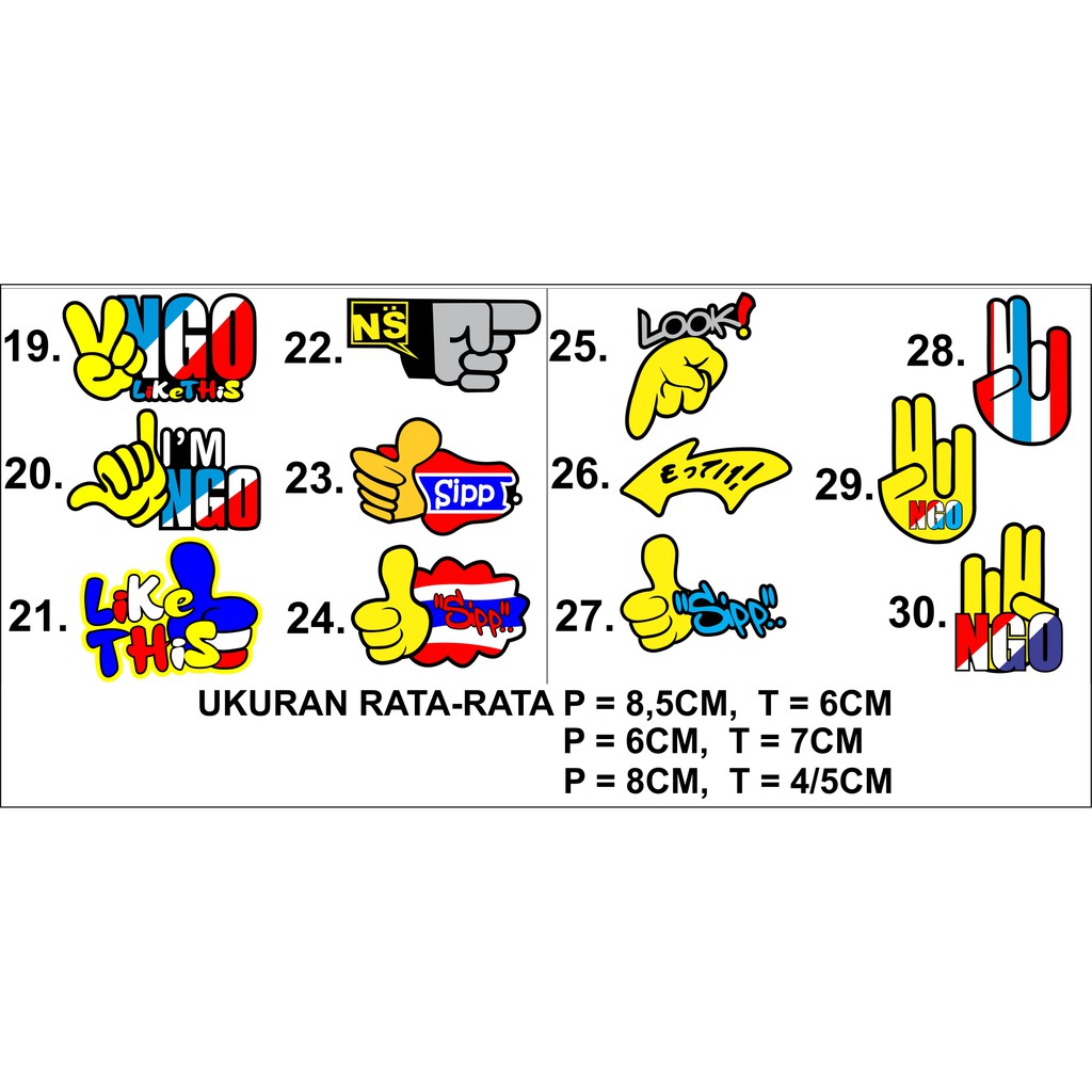 Jual Stiker printing thailook thailand | Shopee Indonesia