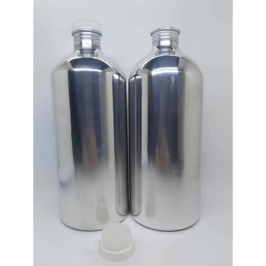 Jual KALENG UV 1.000 ML/ 1 LITER. SILVER. BOTOL ALU SILVER MENGKILAP ...