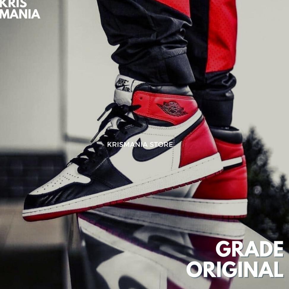 Jual (PROMO PER42) Nike Air Jordan Original High Boot Merah Hitam ...