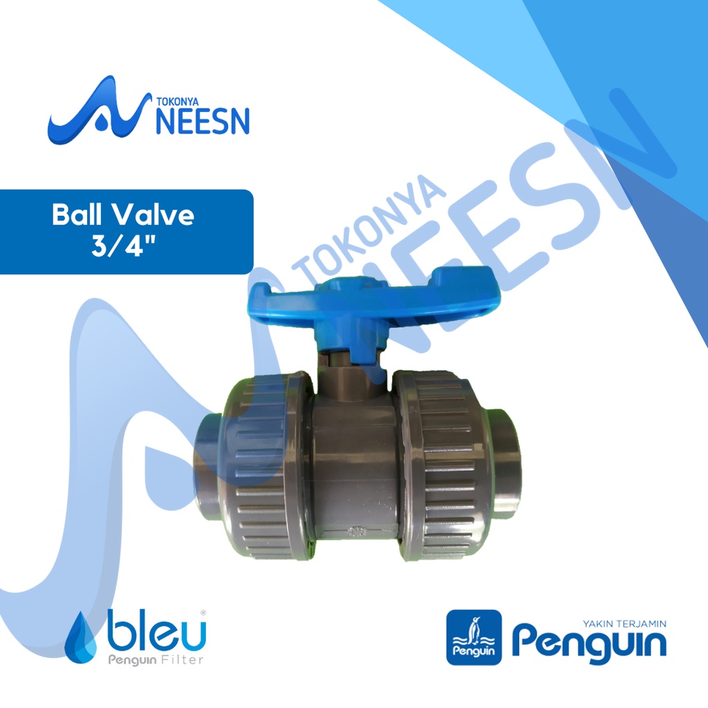 Jual stop kran 3/4/ penguin double union ball valve 3/4 inch SxS ...