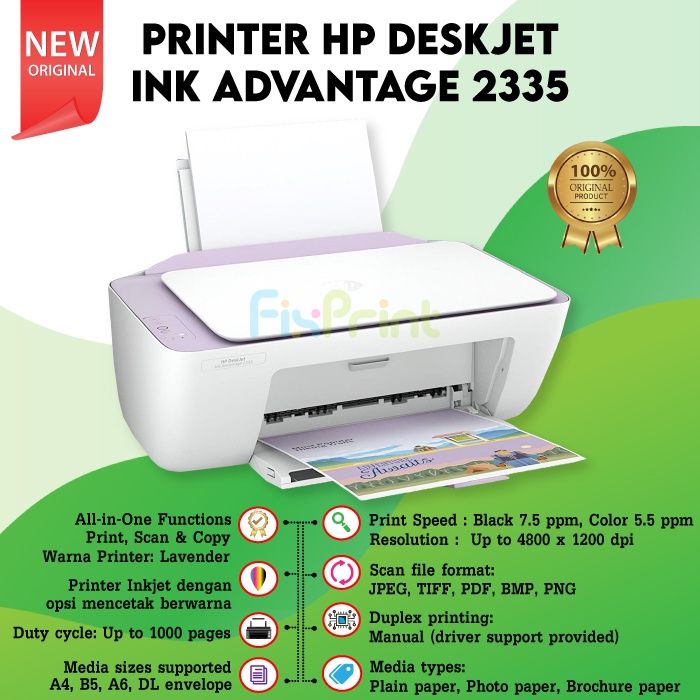 Jual Printer HP Deskjet Ink Advantage 2335 2336 2337 Print Scan Copy All In One Multifingsi ...