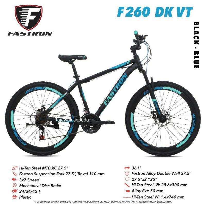 Jual SEPEDA GUNUNG DEWASA MTB 27,5 27.5 INCH FASTRON F 260 DK VT BY ...