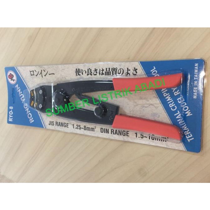 Jual Tang Potong Kabel / Tang Skun / Crimping Tool Ryo - 8 | Shopee ...