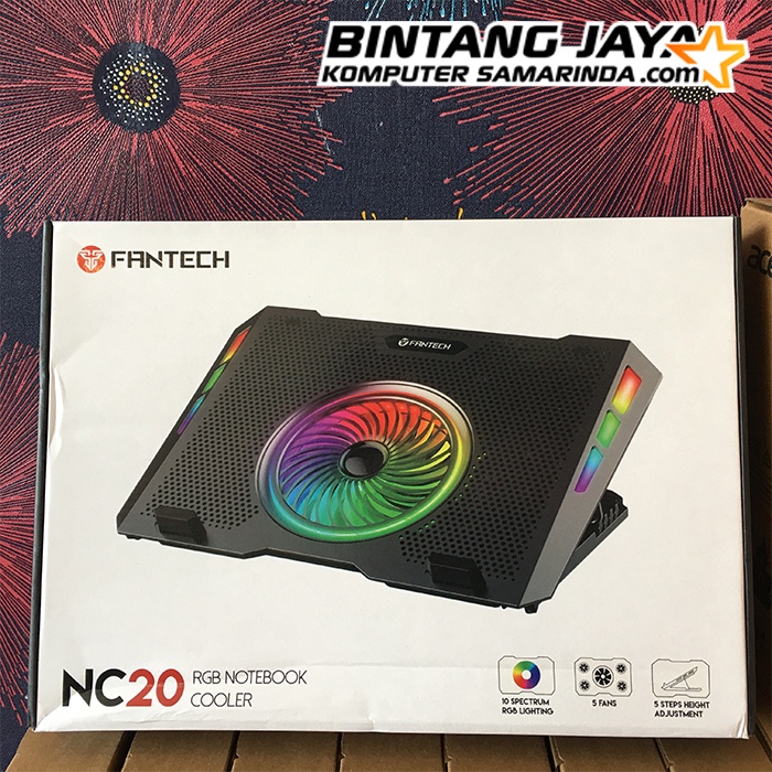 Jual Cooling Pad Fantech NC20 RGB Gaming Laptop Ergostand 5 Fan ...
