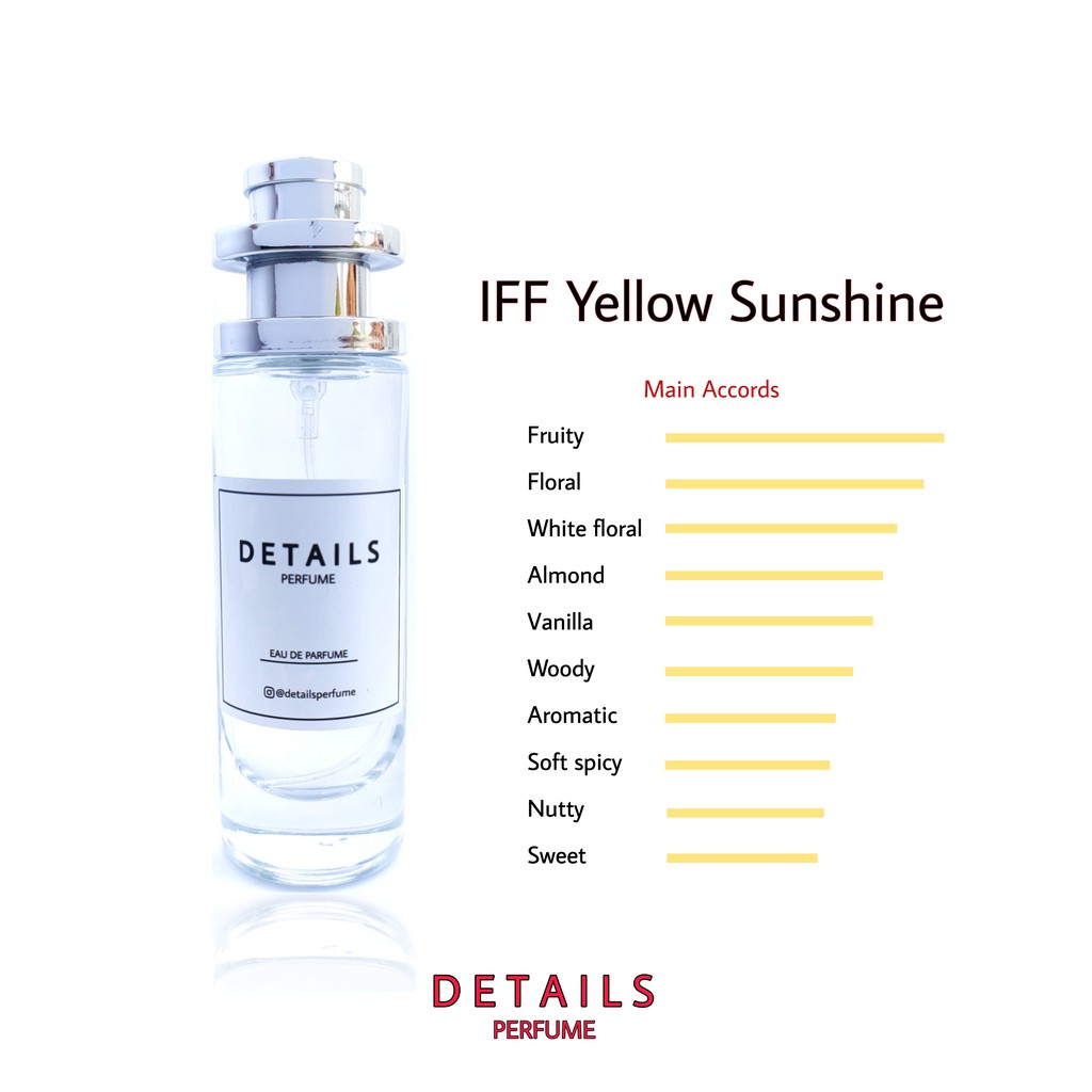 Jual Details Perfume - IFF Yellow Sunshine - Eau De Parfum | Shopee ...