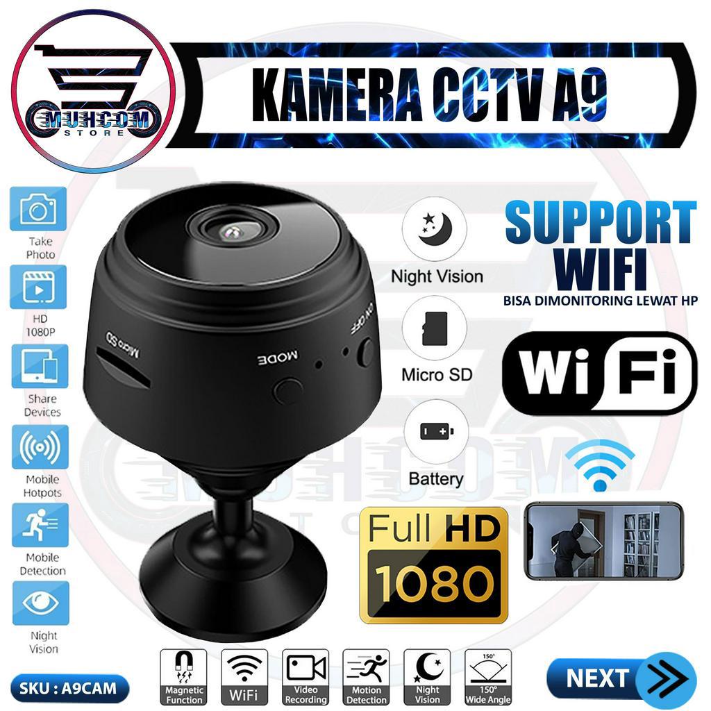 Jual A9 Spy Camera WiFi HD 1080P P2p Kamera CCTV Mini IP Cam Wireless ...