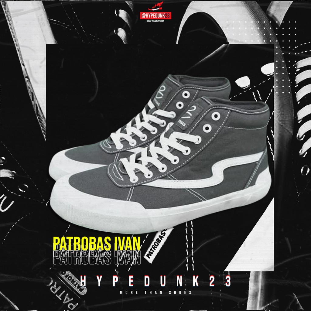 Jual Sepatu Patrobas Ivan High Cut Grey Charcoal (Abu Arang) | Shopee ...
