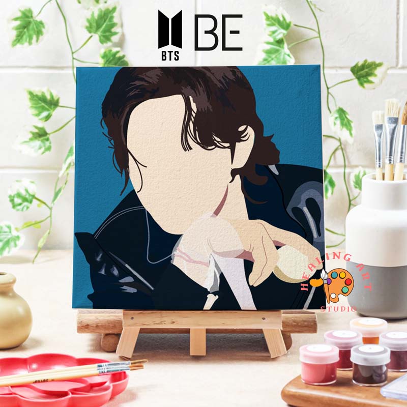 Jual Paint by number kit Kpop BTS BE Army lukisan canvas 20x20 cm ...