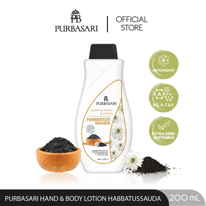 Jual Purbasari Hand & Body Lotion Habbatussauda / Purbasari HBL Habbatussauda / Purbasari HB ...