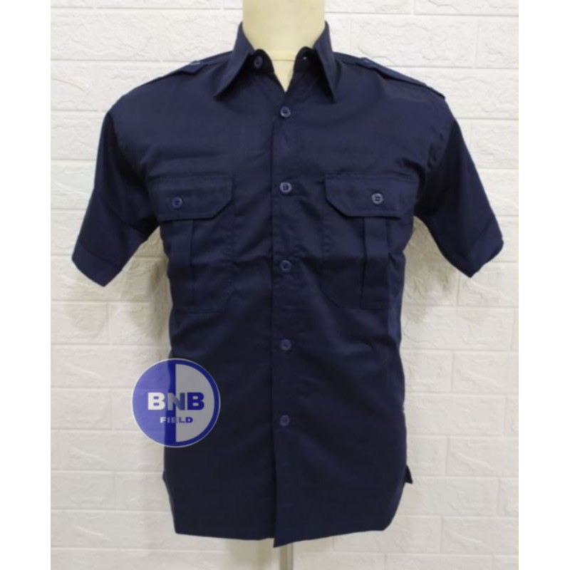 Jual KEMEJA BIRU NAVY PANGKAT SERAGAM PDH PDL KANTONG DUA BAHAN ...
