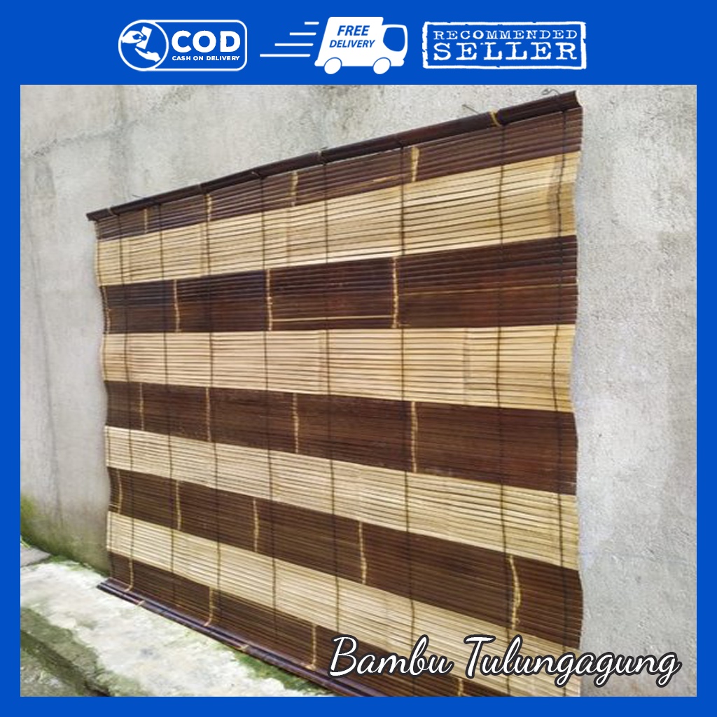 Jual Tirai Bambu Motif Minimalis uk 1 x 2 meter / 1.5 x 2 meter | Shopee Indonesia