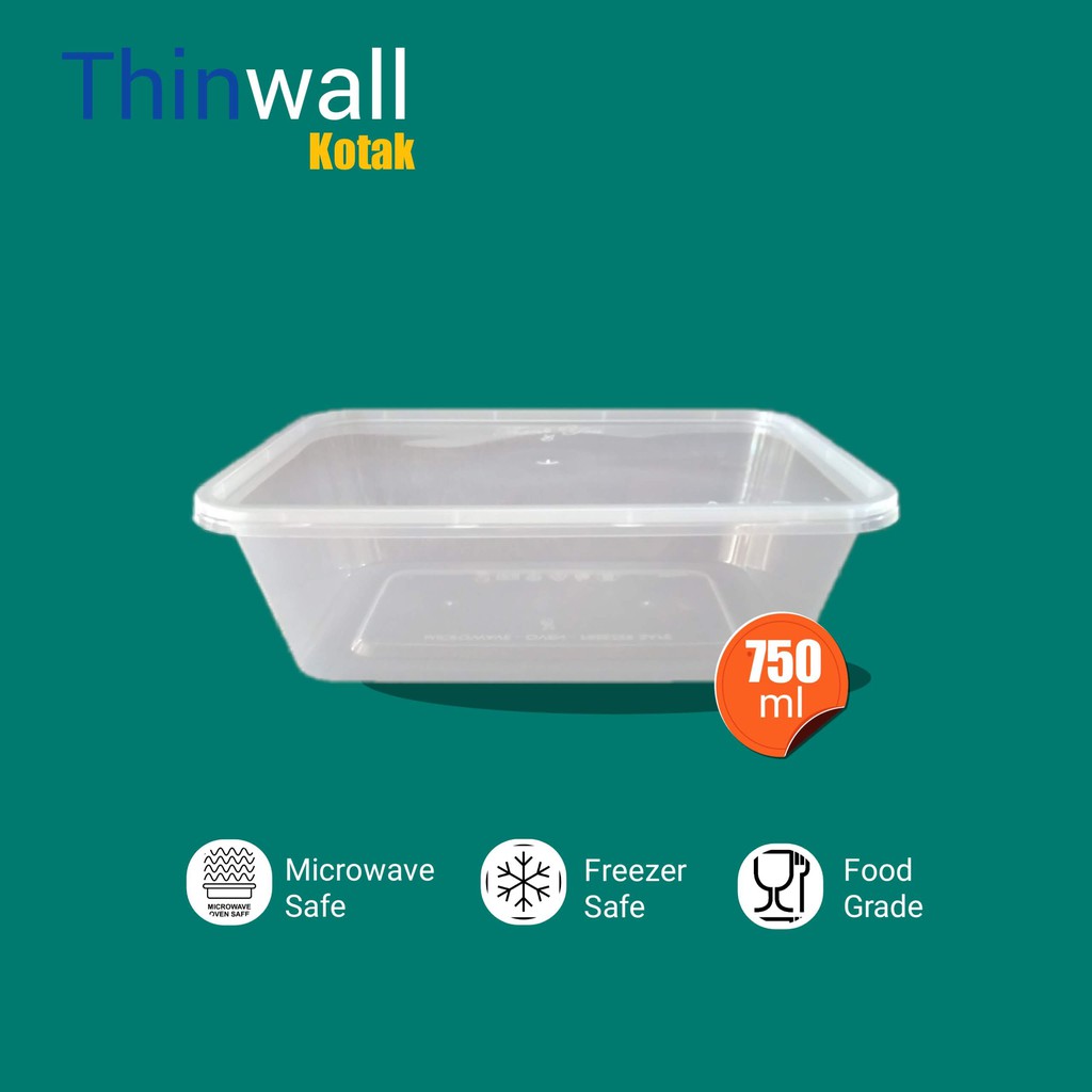 Jual Thinwall 750 ml / Kotak Makanan / Food Container / Tepak Makanan ...