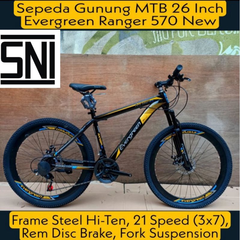 Jual SEPEDA DEWASA GUNUNG MTB 26 INCH EVERGREEN RANGER | Shopee Indonesia