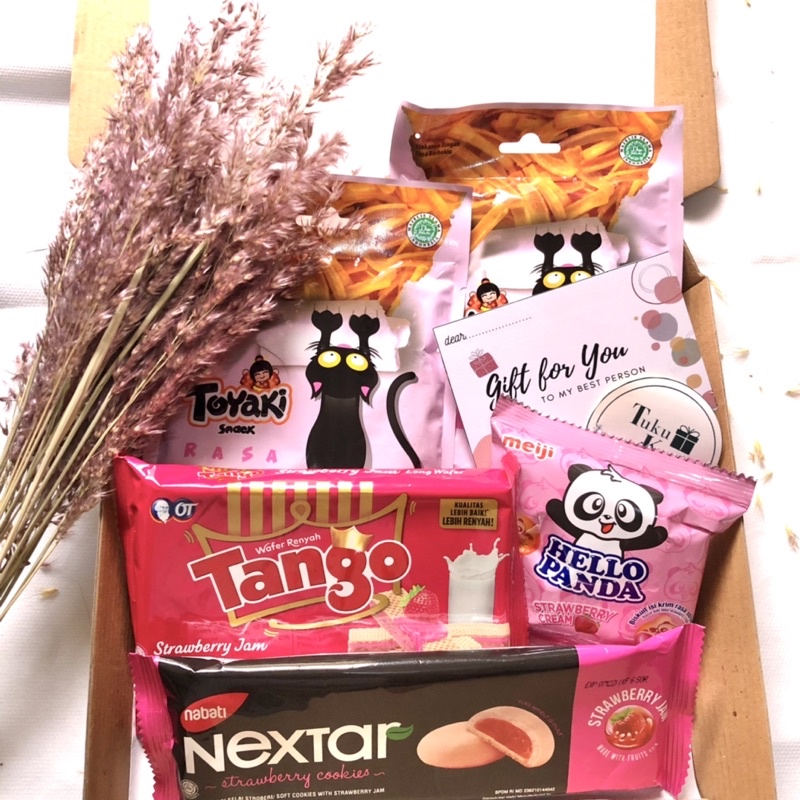 Jual SCANCK BOX PINK/ HAMPERS SNACK/ GIFT SNACK/ GIFT SERBA PINK ...