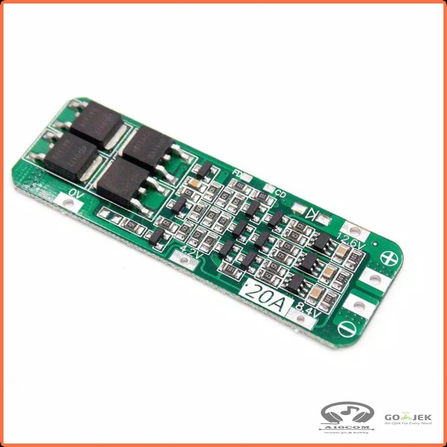 Jual BMS 3S 12V 20A 18650 Baterai Pack Balance 12 Volt Protection Board ...