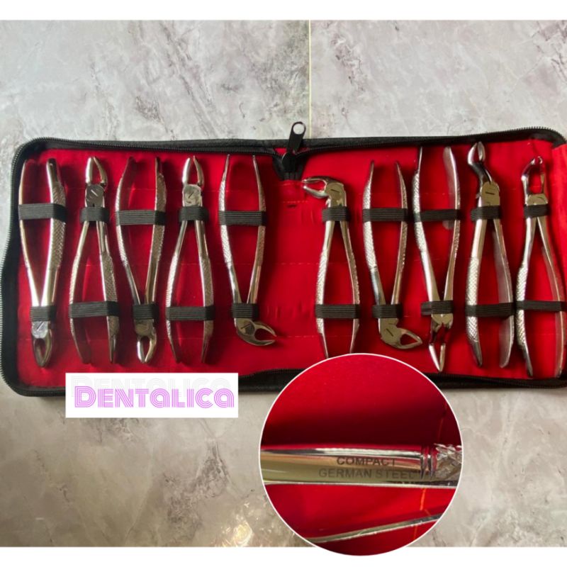 Jual Dental Compact tang cabut dewasa/ adult forceps set kit | Shopee ...