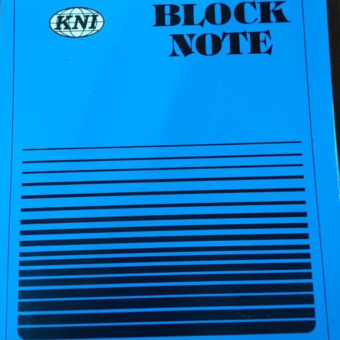 Jual BLOCK NOTE KNI 15X21 CM BERGARIS /NOTE PAD/MEMO DISKON | Shopee ...