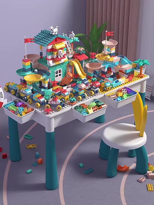 Jual Mainan Meja Set Kursi Mainan Building Block Meja Belajar Set Kursi ...