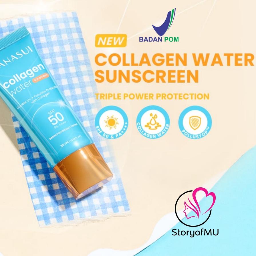 Jual HARGA MENGEJUTKAN HANASUI Collagen Water Sunscreen SPF50 PA++++ UV 30ml | Shopee Indonesia