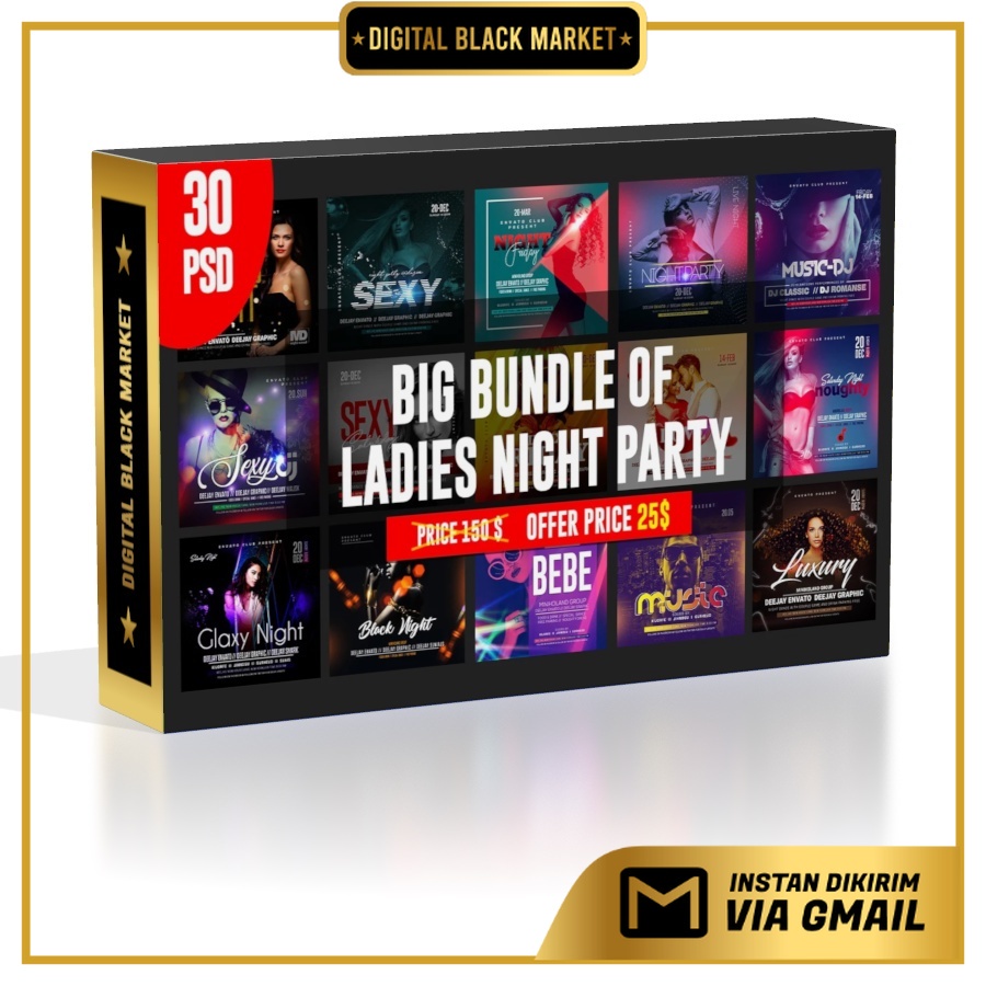 Jual Ladies Night Flyer Template Bundle - Photoshop | Shopee Indonesia
