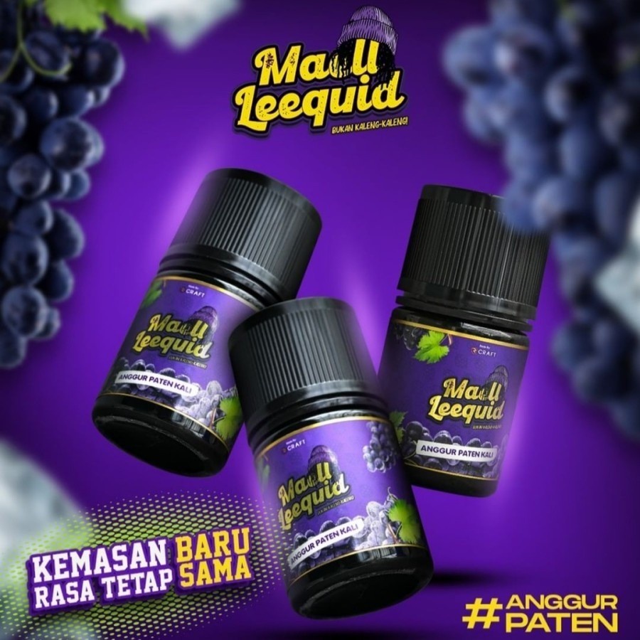Jual MAELL LEEQUID ANGGUR PATEN KALI FREEBASE LIQUID 60ML 100% ...