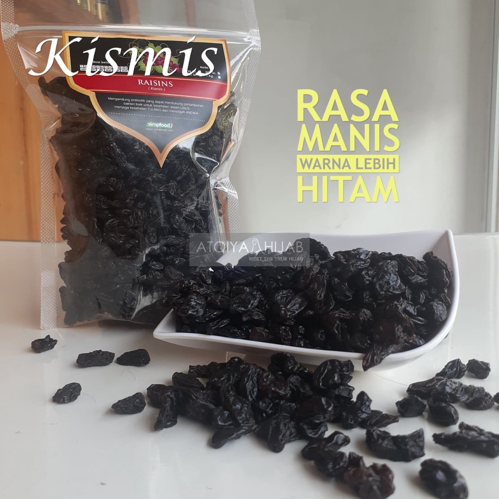 Jual Kismis Hitam besar rasa asam manis kemasan 125gram | Shopee Indonesia