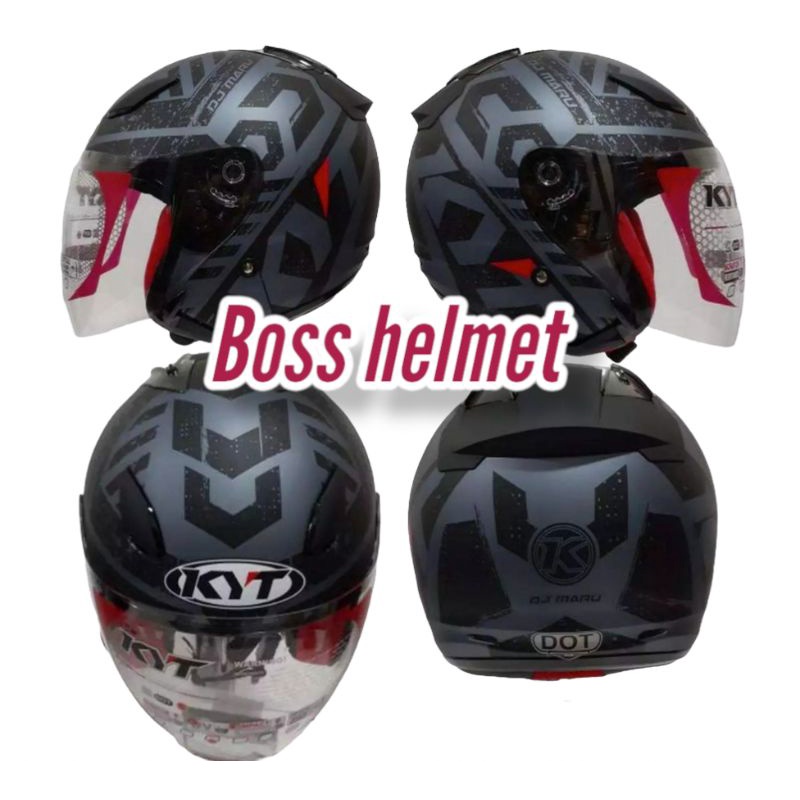 Jual PROMO HELM KYT DJ MARU MOTIF GREY DOFF ORIGINAL | Shopee Indonesia