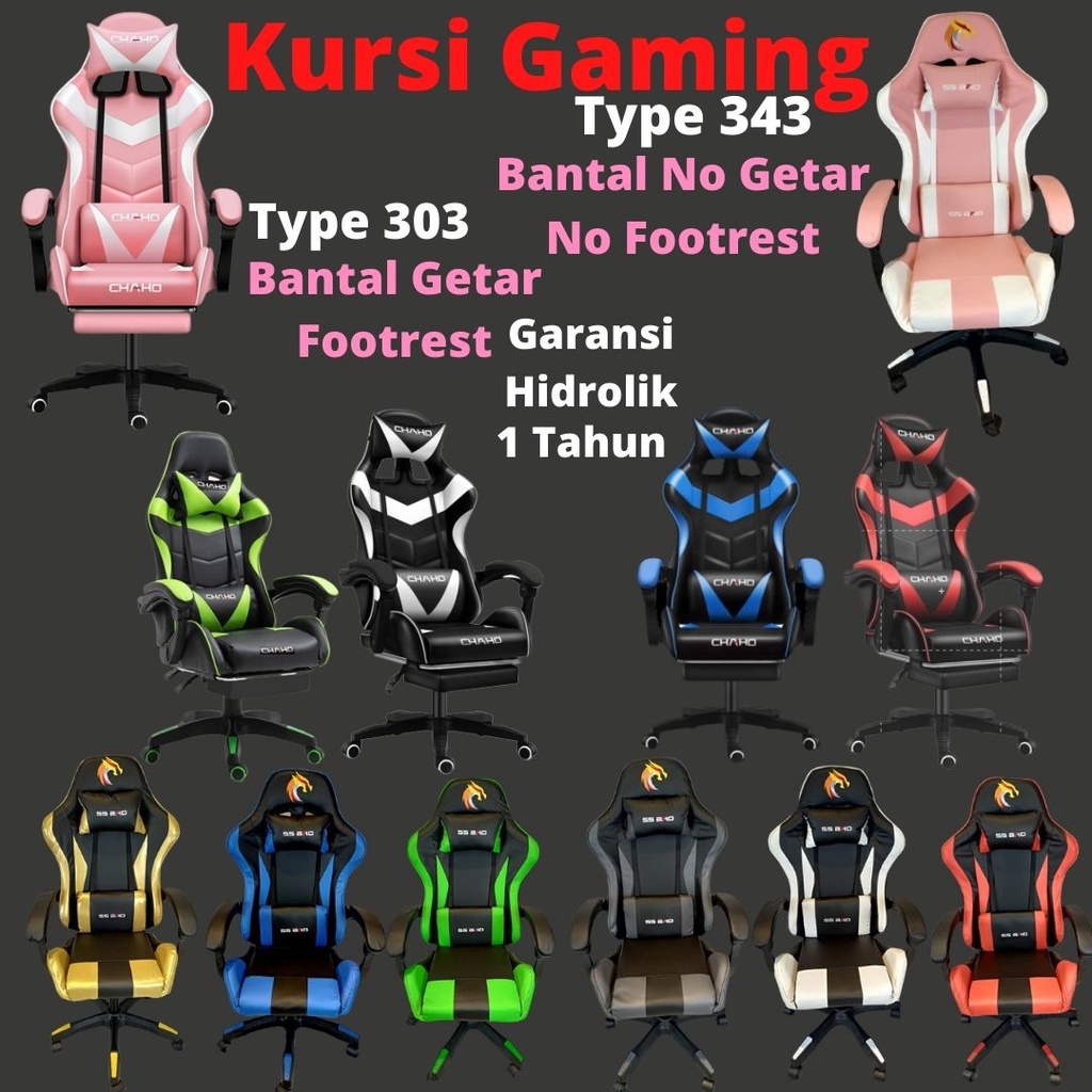 Jual Kursi Gaming Bangku Gaming Gaming Chair Kursi Kerja Kursi Kantor ...