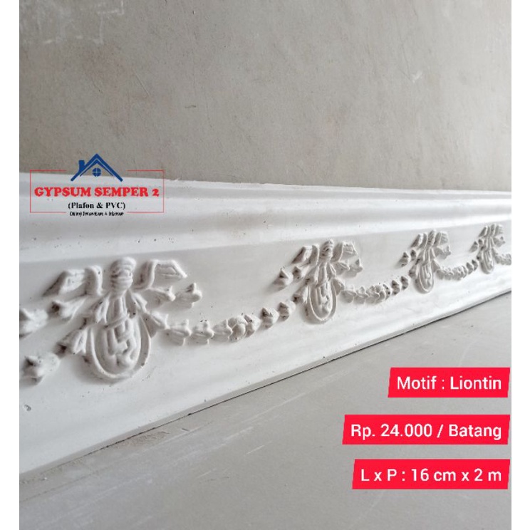 Jual List Profil Gypsum motif Liontin 16 cm / List Gypsum Plafon murah ...